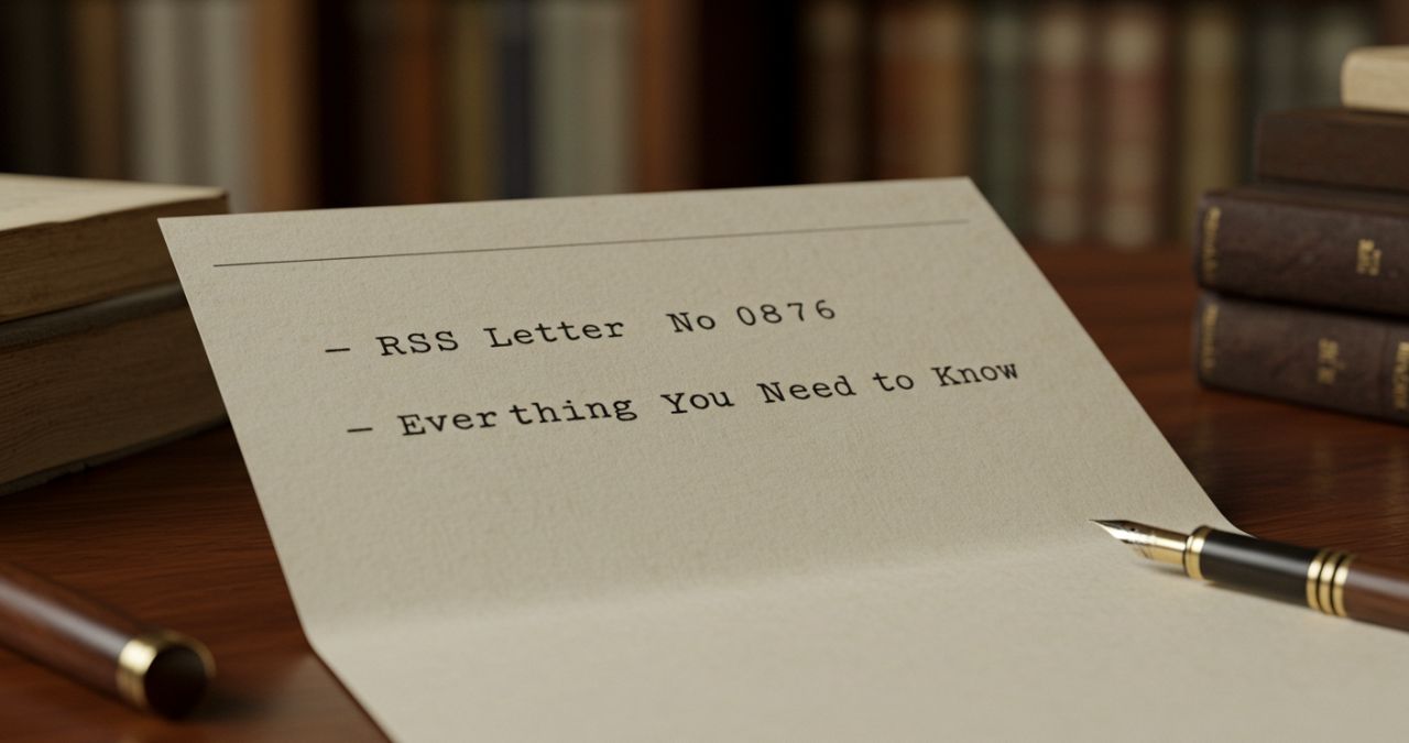 RSS Letter No 0876 – Everything You Need to Know